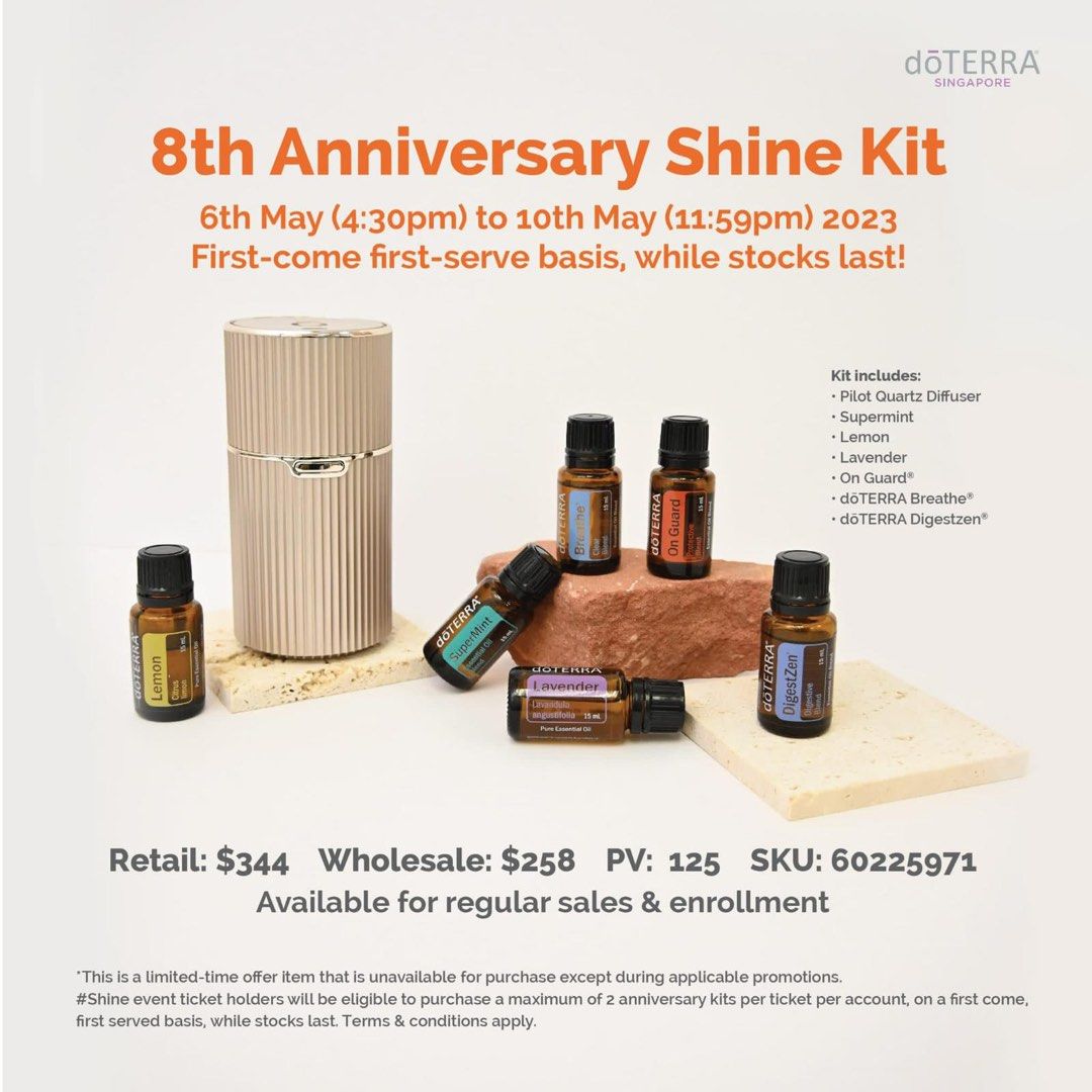 Pilot diffuser Quartz doterra essential oil, Beauty & Personal Care ...