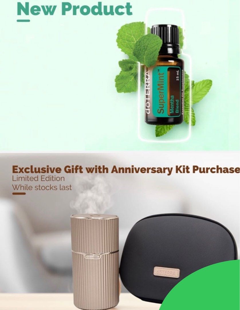 Pilot diffuser Quartz doterra essential oil, Beauty & Personal Care ...