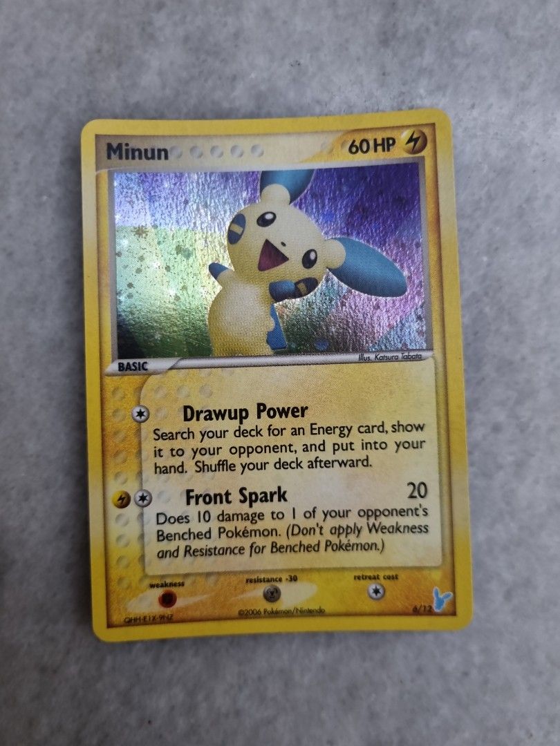 Plusle Minun 6/12 pokemon cards, Hobbies & Toys, Toys & Games on Carousell