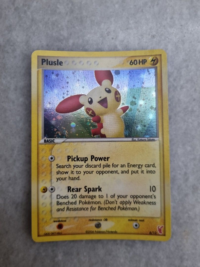Plusle Minun 6/12 pokemon cards, Hobbies & Toys, Toys & Games on Carousell