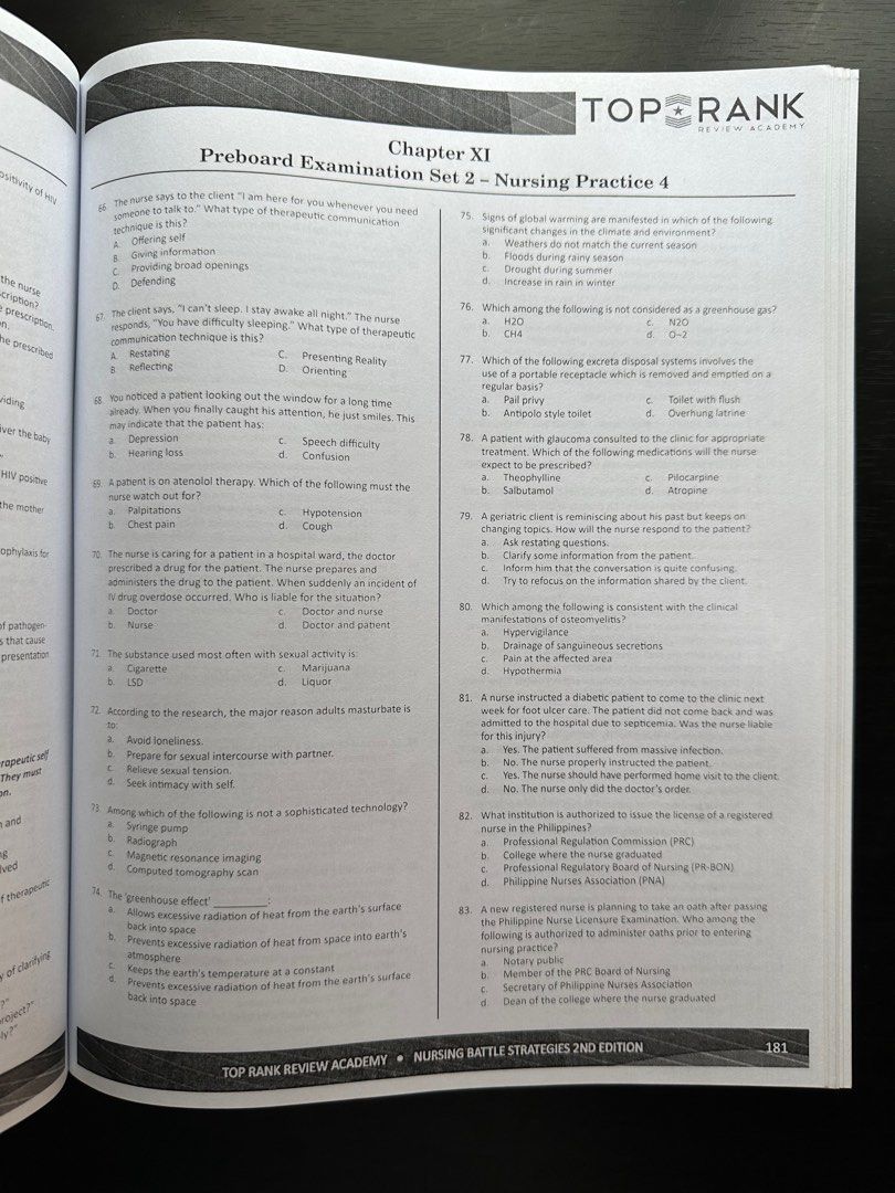 PNLE Reviewers (Toprank Battle Strategies + Study Plan) on Carousell