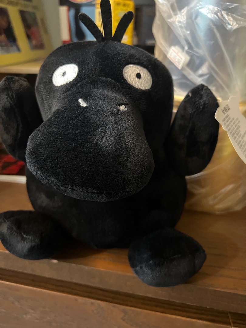 Pokemon Black Psyduck Plush Toy, Hobbies & Toys, Toys & Games on Carousell