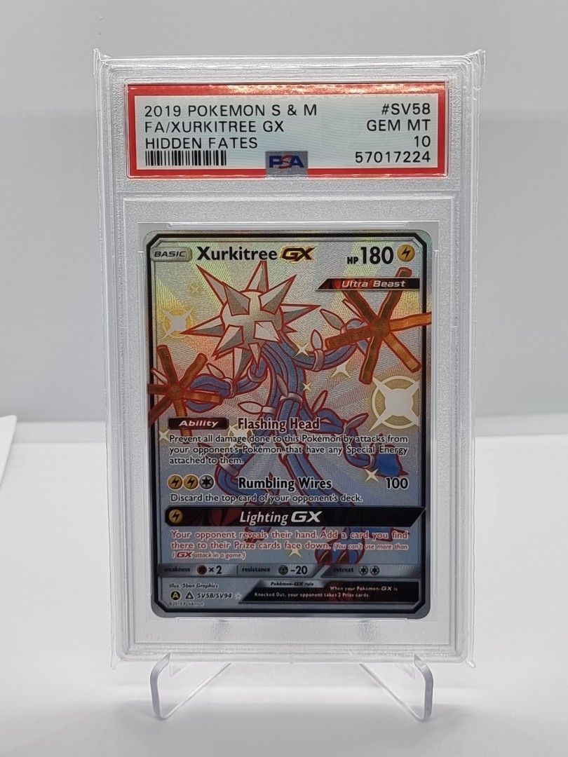 Pokemon Hidden Fates Xurkitree GX PSA 10, Hobbies & Toys, Toys & Games ...