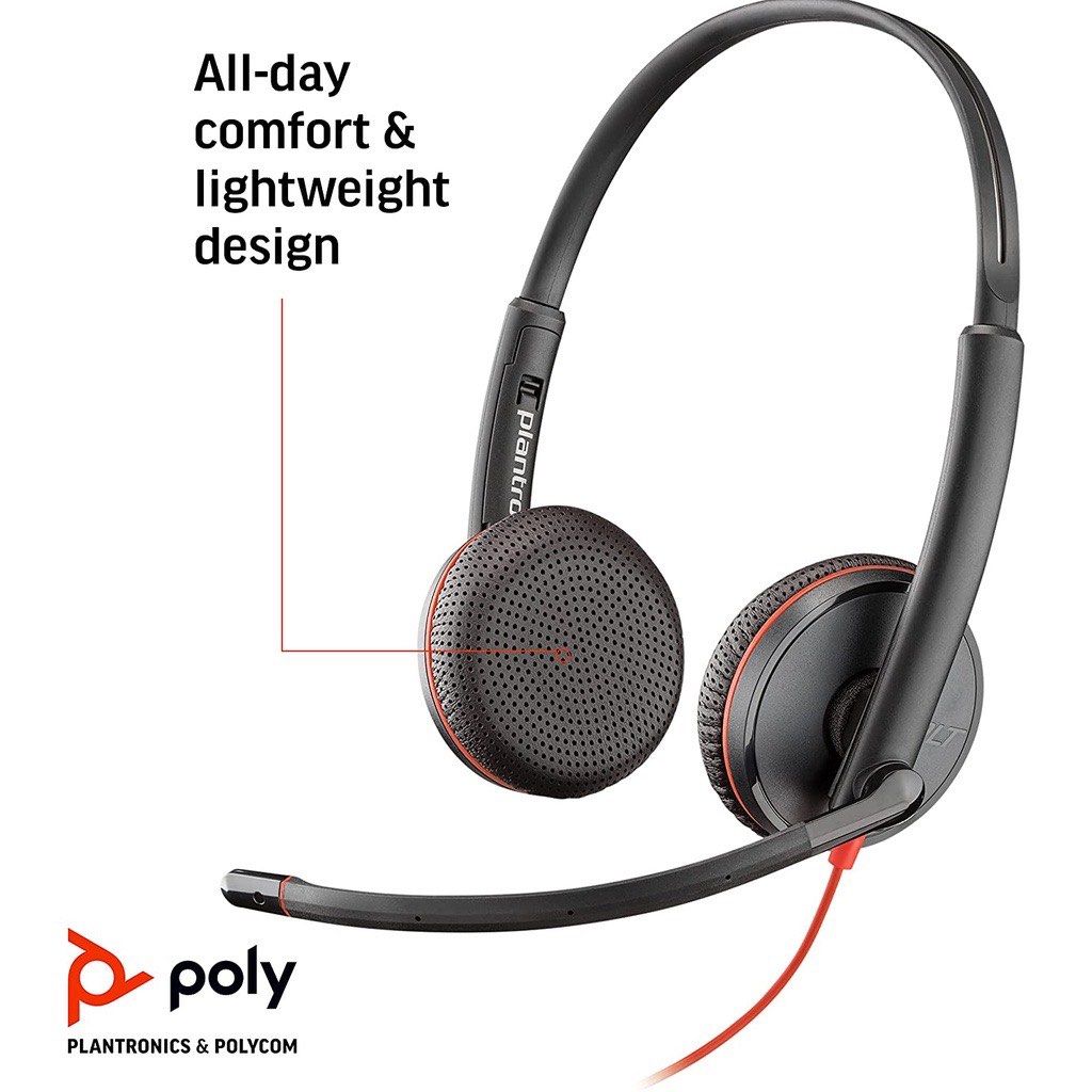 Poly Plantronics Black Wire 3225 C3225, Audio, Headphones & Headsets on ...
