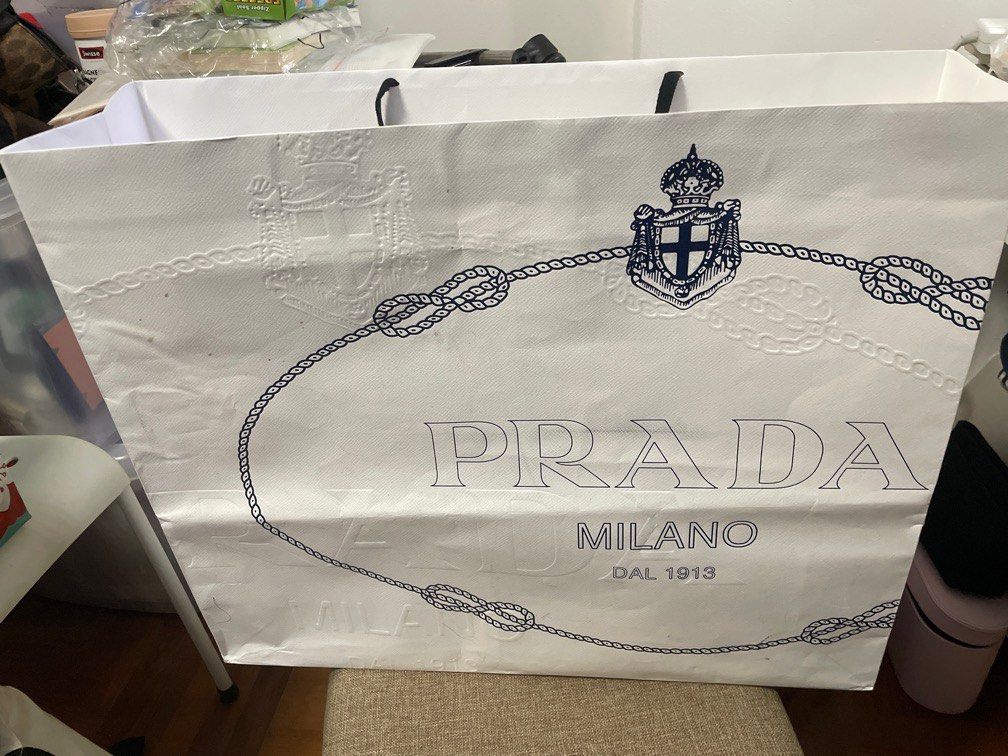 Prada paper bag, Women's Fashion, Watches & Accessories, Other ...