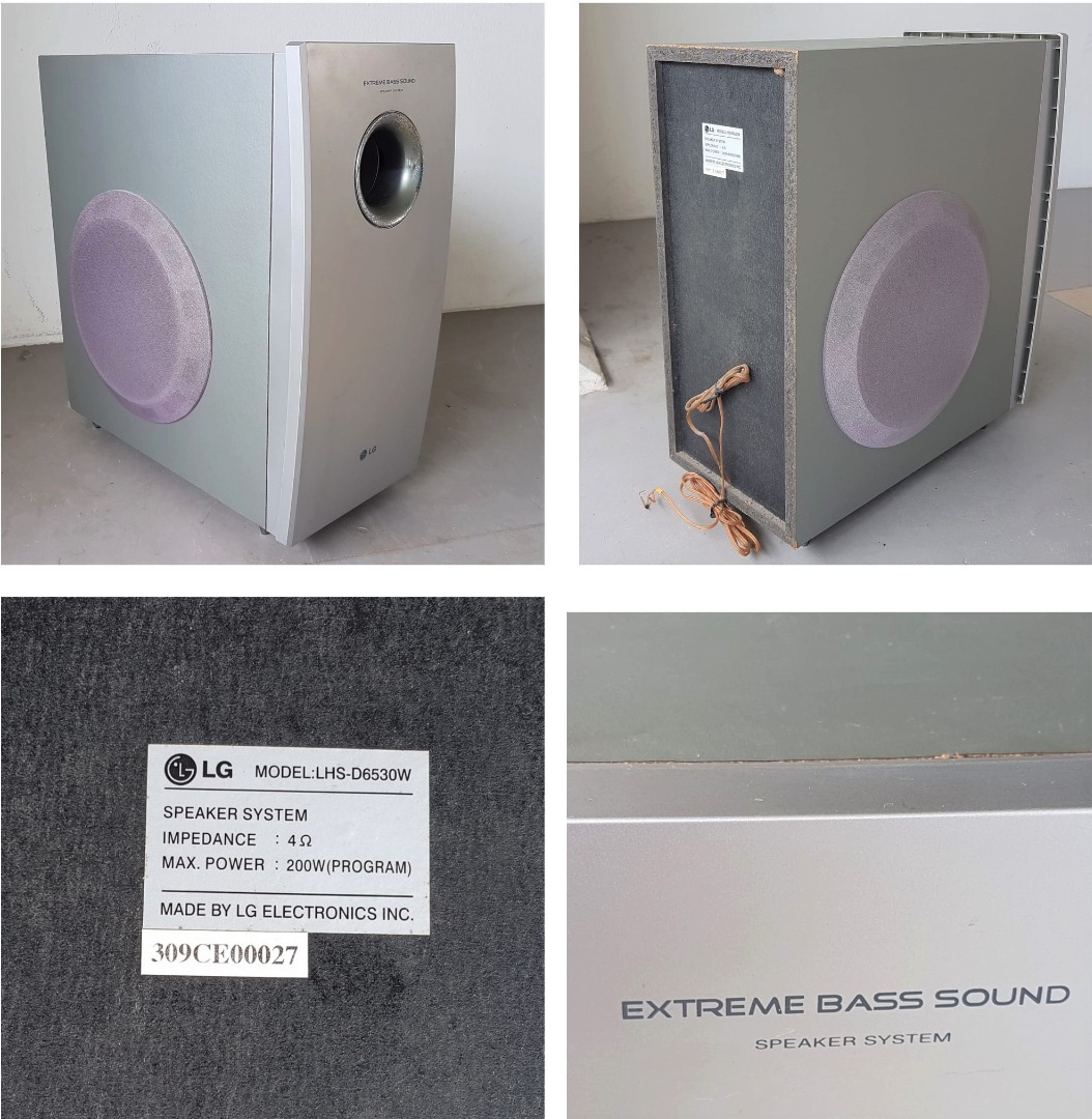 Premium LG Electronics Subwoofer, Model LHS-D6530W, Bass Speaker, Korea ...
