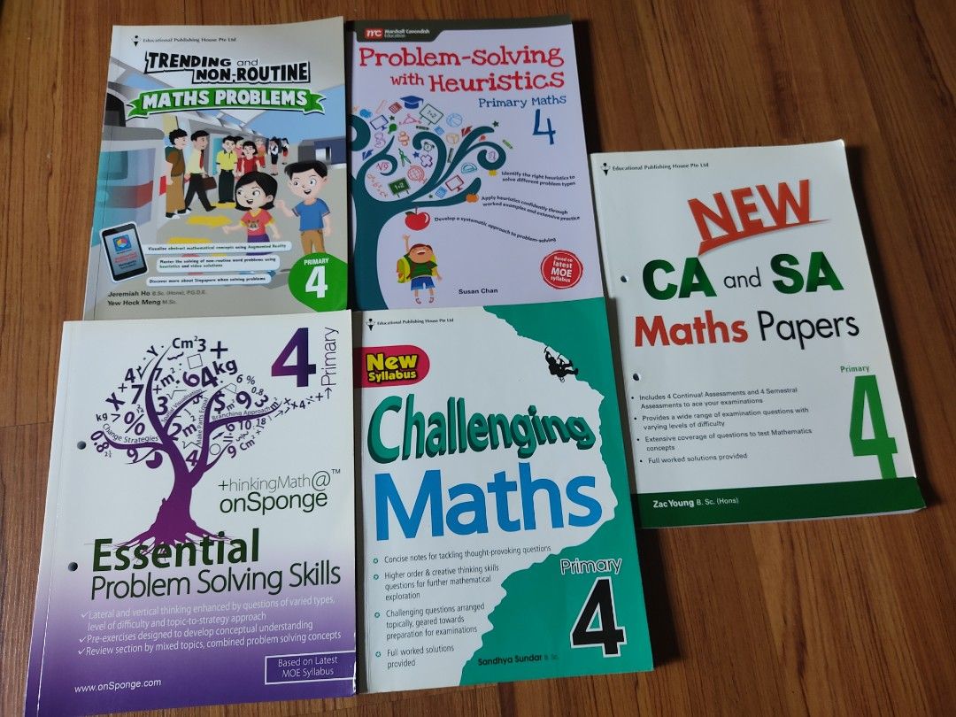 Primary 4 Chinese, Math and Science assessment books and worksheets ...