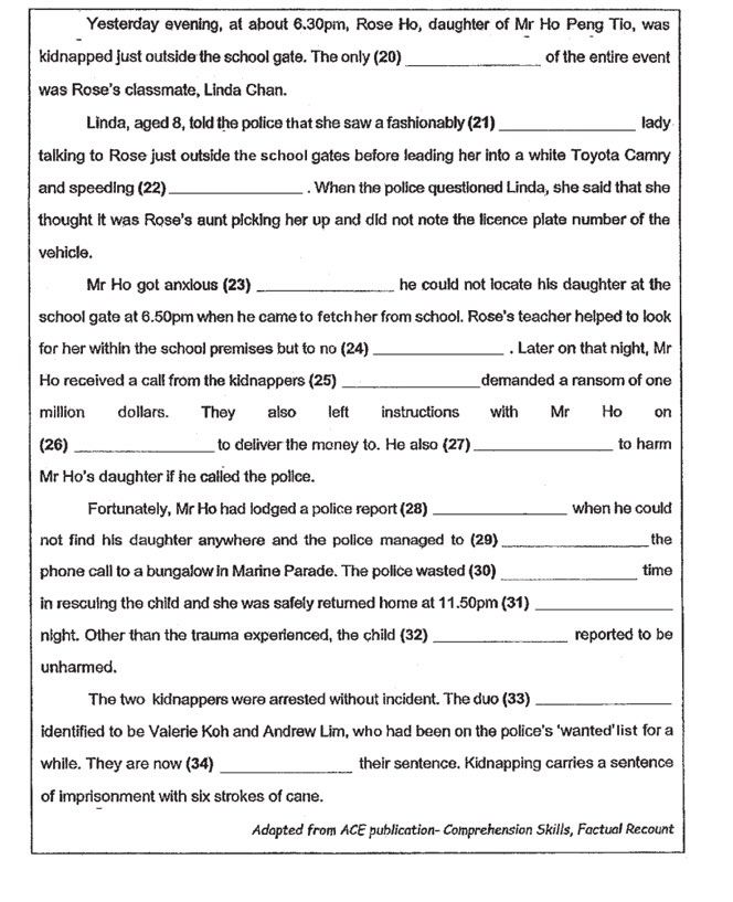 PSLE/ P5 ENGLISH ULTIMATE SUITABLE WORD BOOKLET (WITH ANSWER KEY ...