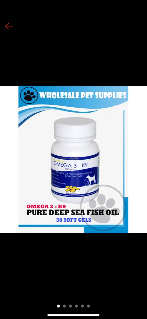 Pure Deep Sea Fish Oil Omega 3 (Supplement for Dogs and Cats) 30 Soft ...
