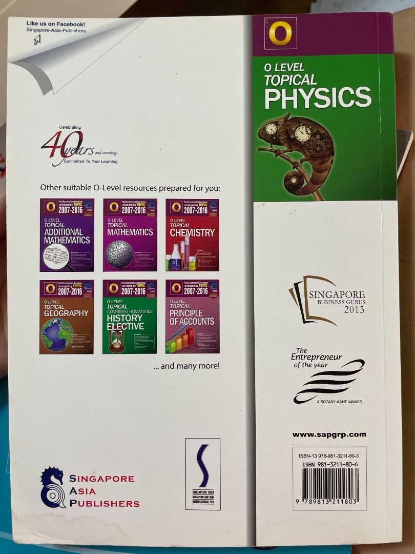 Pure Physics Topical O level TYS 2007-2016, Hobbies & Toys, Books ...