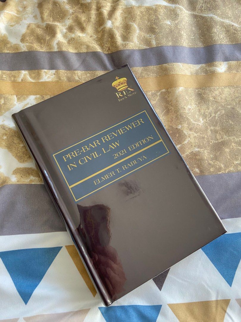 Rabuya Pre-Bar Reviewer in Civil Law 2021 Edition, Hobbies & Toys ...