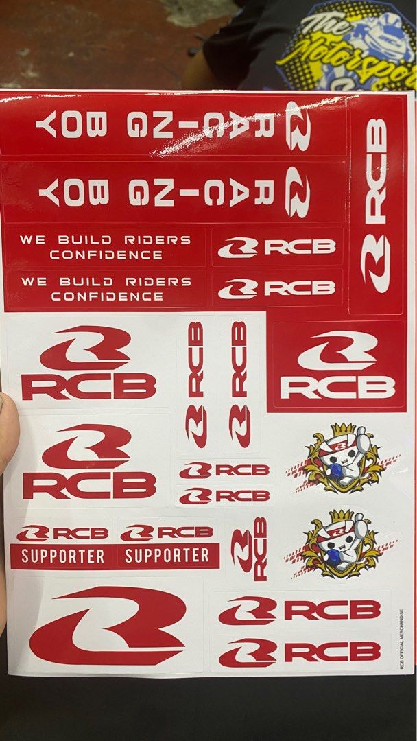 rcb stickers, Motorcycles, Motorcycle Accessories on Carousell