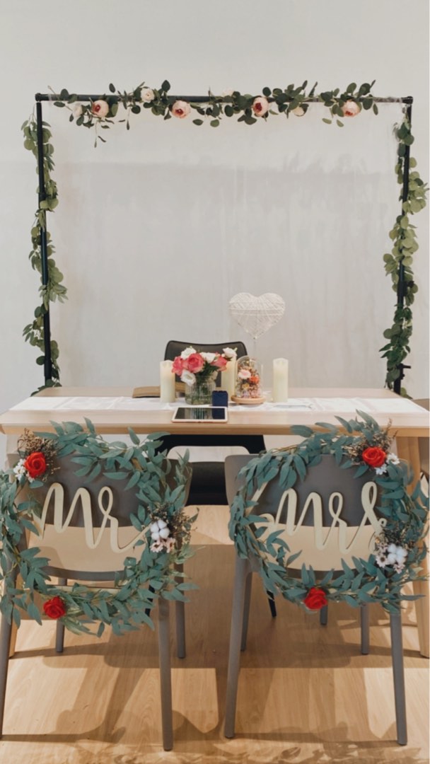 Mr & Mrs Signage - ROM Solemnisation Items, Furniture & Home Living ...