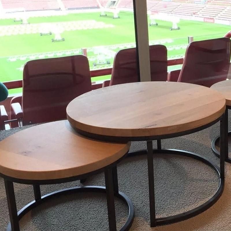 ROMER Modern Industrial Rustic Wood Coffee Table, Furniture & Home ...