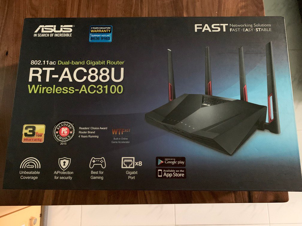 ASUS RT-AC88U Wireless Dual Band Router AC3100, Computers & Tech, Parts ...