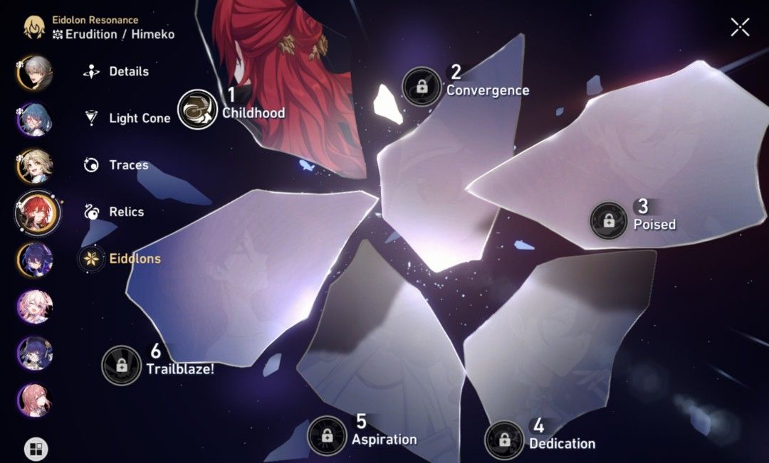 Honkai Star Rail Seele + E2 Himeko + Yanqing + E6 Natasha + W5 Pela ...