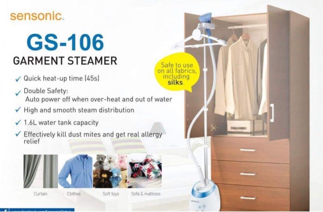 Sensonic garment steamer GS-106, TV & Home Appliances, Irons & Steamers on Carousell