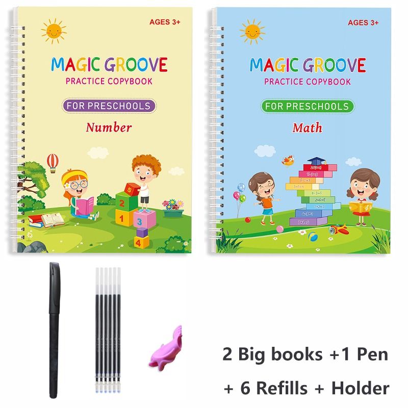 [SG STOCK] Magic Ink Practice Copybook Reusable Grooved Handwriting ...