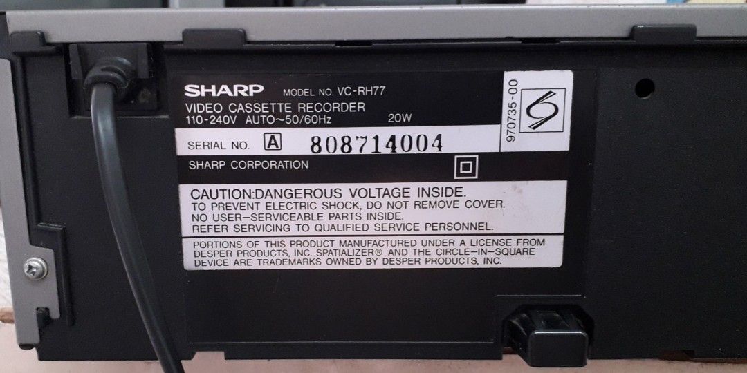 BRAND NEW SHARP 6-HEAD HI-FI MULTI SYSTEM VHS/VCR/VIDEO CASSETTE PLAYER ...