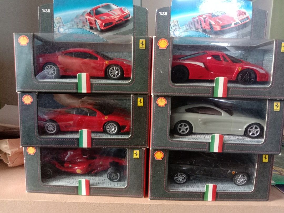 Shell Ferrari collection complete set 1:38, Hobbies & Toys, Toys ...