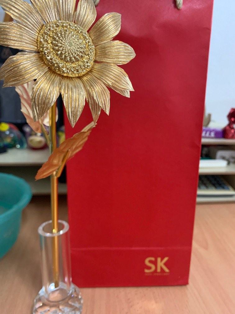 Sk Jewellery Gold Plated Flower, Furniture & Home Living, Home Decor ...