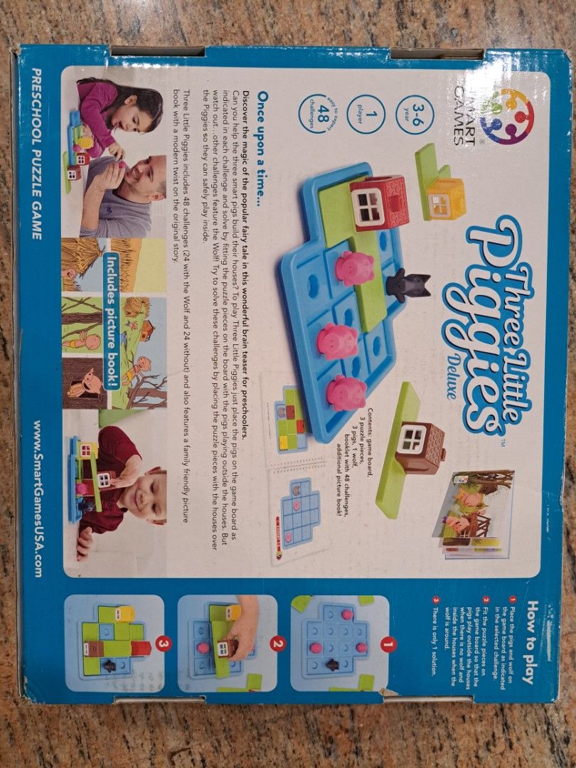 Smart games three little piggies deluxe, Hobbies & Toys, Toys & Games ...