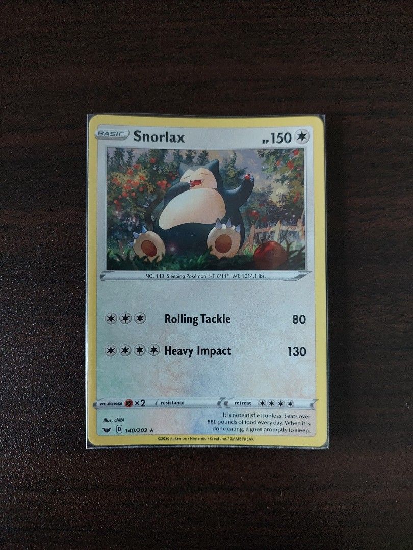 SNORLAX COSMOS HOLO SWORD AND SHIELD BASE SET PROMO POKEMON TCG CARDS ...