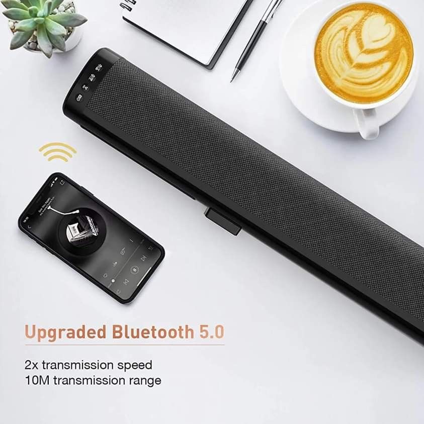 Sound Bar, TOPVISION 36-Inch Sound Bars for TV, 2.1CH Sound Bar with ...