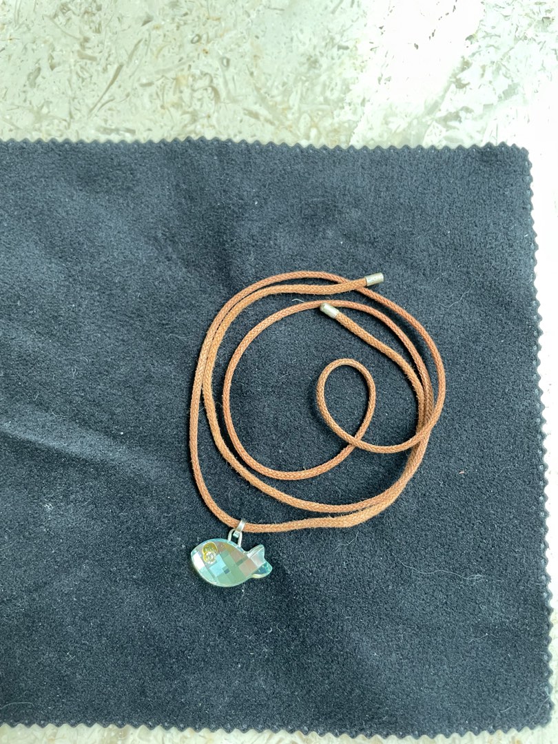 Swarovski Blue Fish Pendant, Luxury, Accessories on Carousell