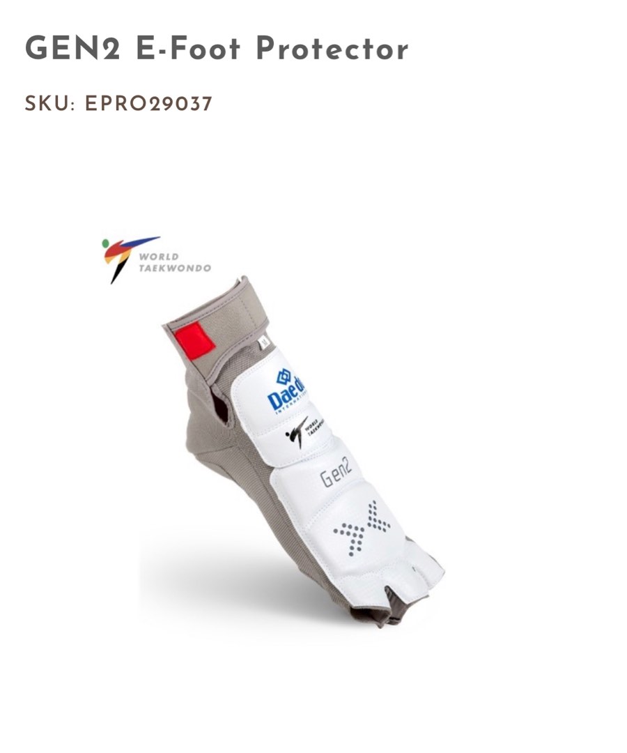 Taekwondo Daedo GEN2 E-Foot Protector (xs), Sports Equipment, Other ...