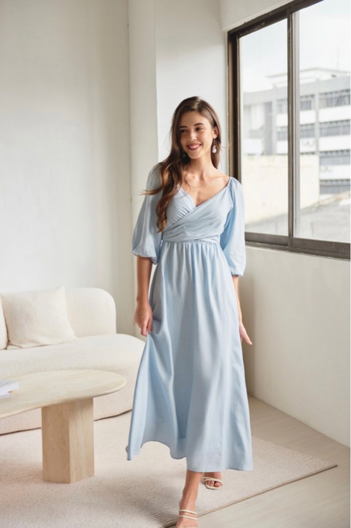 The Thread Theory AS YOU WISH CONVERTIBLE MAXI DRESS (PASTEL BLUE ...