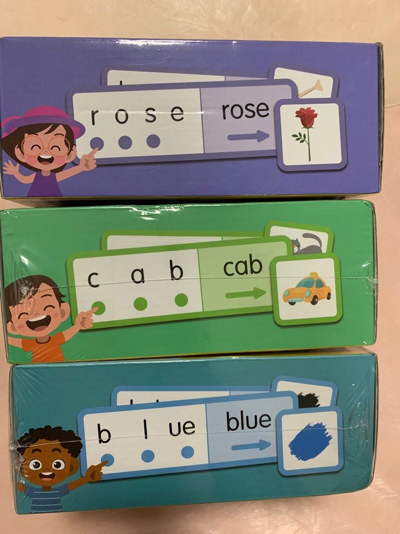 Touch and read phonics word match (3 boxes), 興趣及遊戲, 玩具 & 遊戲類 - Carousell