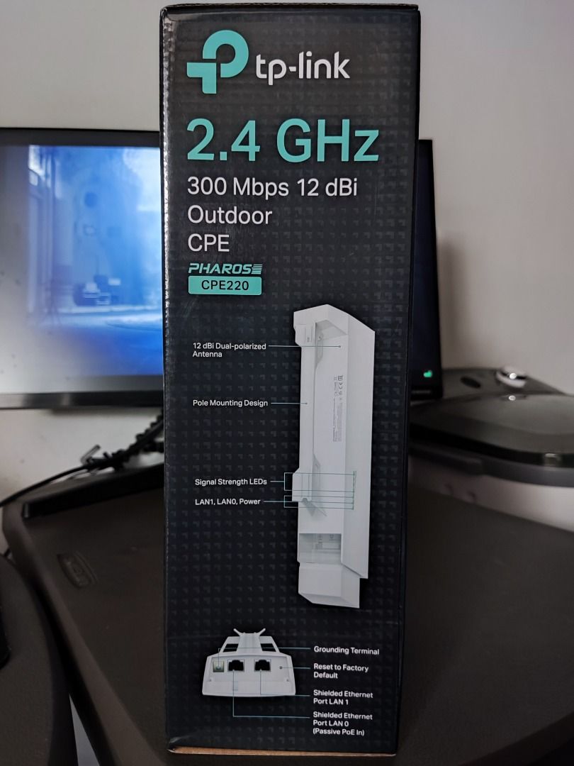 TP-LINK CPE220 v3 2.4GHz 300Mbps 12dBi Outdoor CPE Access Point ...