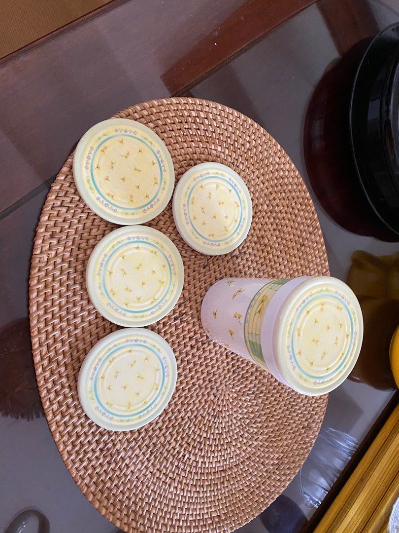 Tupperware select line teapot with 5glasses and covers, Furniture ...