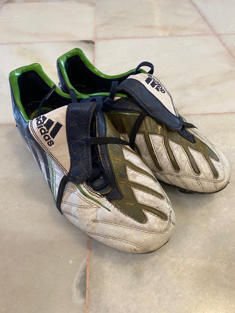 Adidas Predator Powerswerve UCL FG (White/Green/Blue) UK8 26.5cm, Men's ...