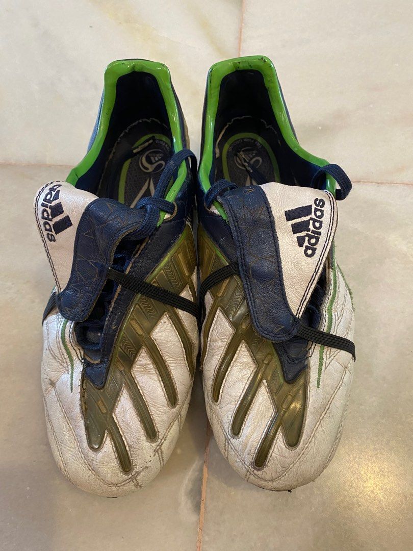 Adidas Predator Powerswerve UCL FG (White/Green/Blue) UK8 26.5cm, Men's ...