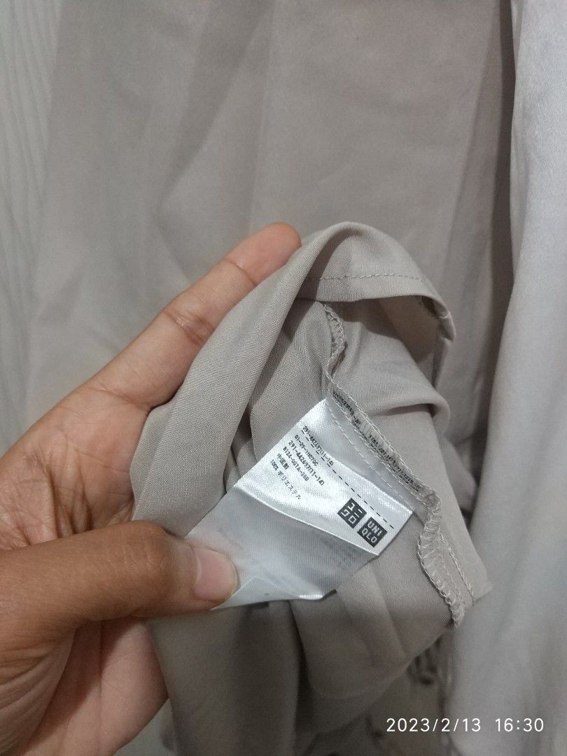 Uniqlo Coksu No Minus Overall Satin mix - LD : 100, PB : 106, Fesyen Wanita, Pakaian Wanita ...