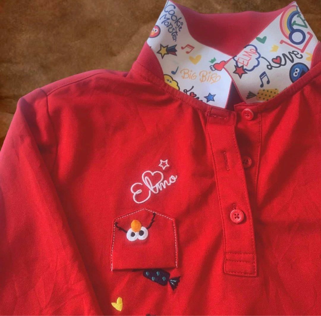 unisex sesame street elmo preppy y2k casual longsleeves top, Women's ...