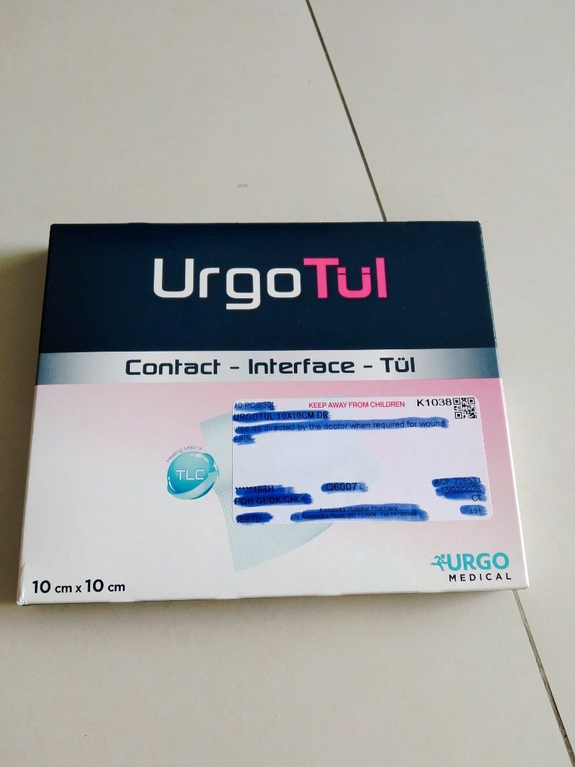 Urgo Tul contact interface 10cm x 10cm, Health & Nutrition, Medical ...