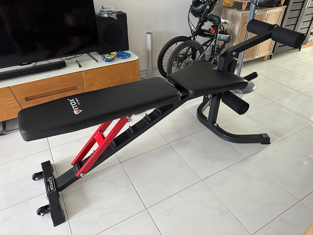 Vitox Multipurpose Utility Bench with Leg Extension/Curl and Preacher ...