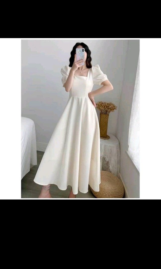 White Long Dress - Shopee on Carousell