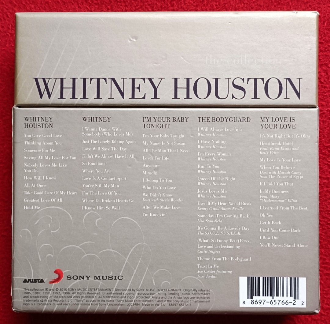 Whitney Houston THE COLLECTION Studio Albums CD, Hobbies & Toys, Music ...
