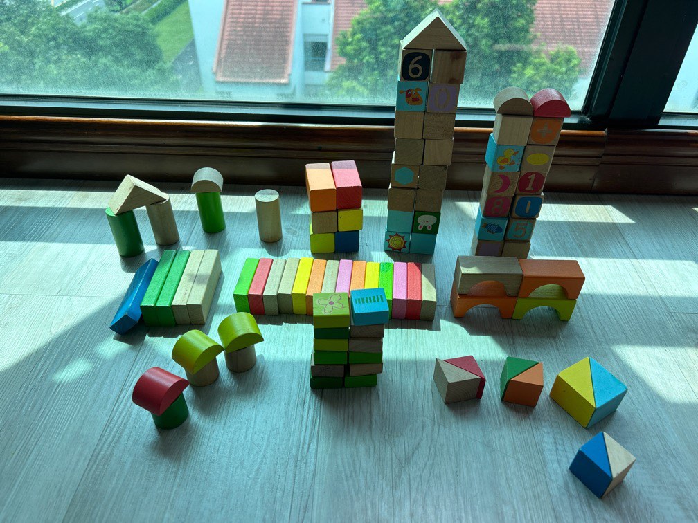Wooden blocks, Babies & Kids, Infant Playtime on Carousell