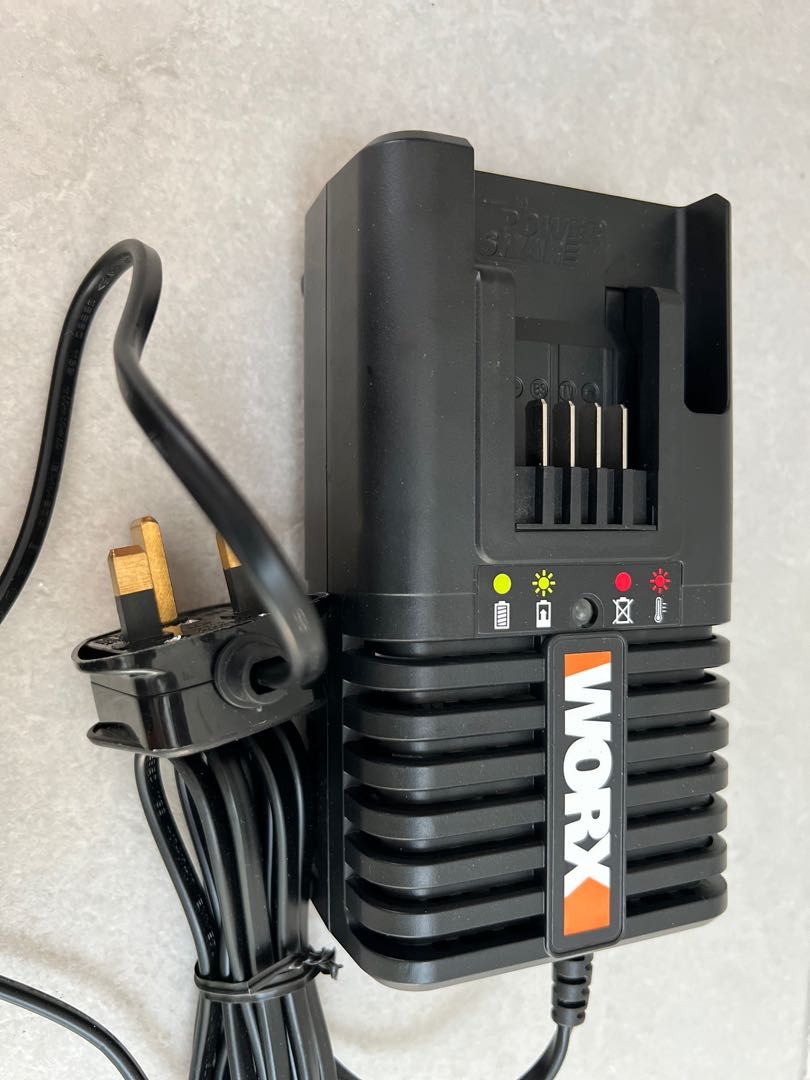 WORX WA3553 20V 4.0AH BATTERY x2 and WA3860 CHARGER, Furniture & Home ...