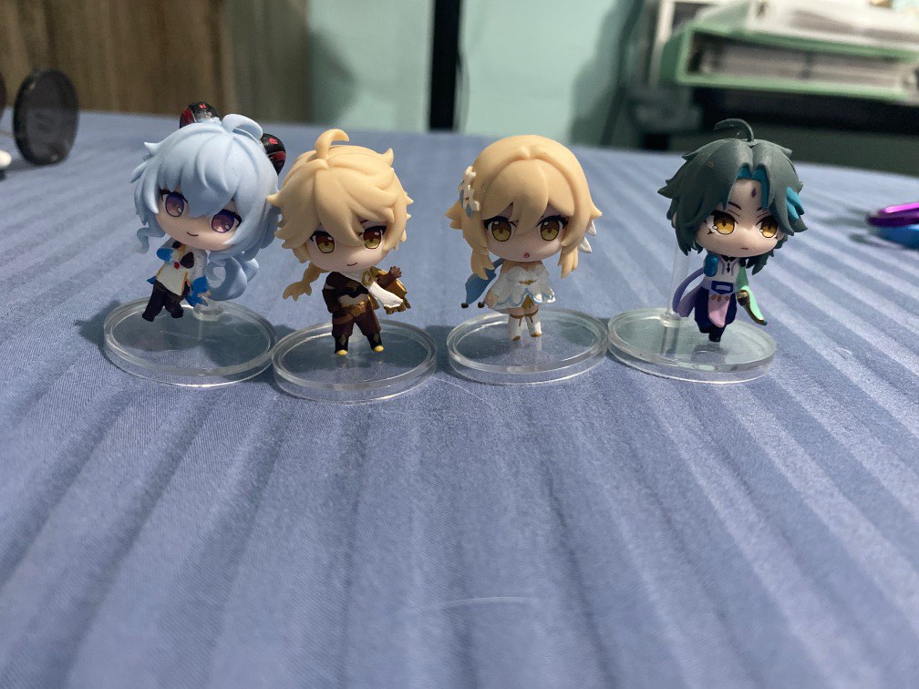wts genshin impact mini figures ganyu xiao aether lumine, Hobbies ...