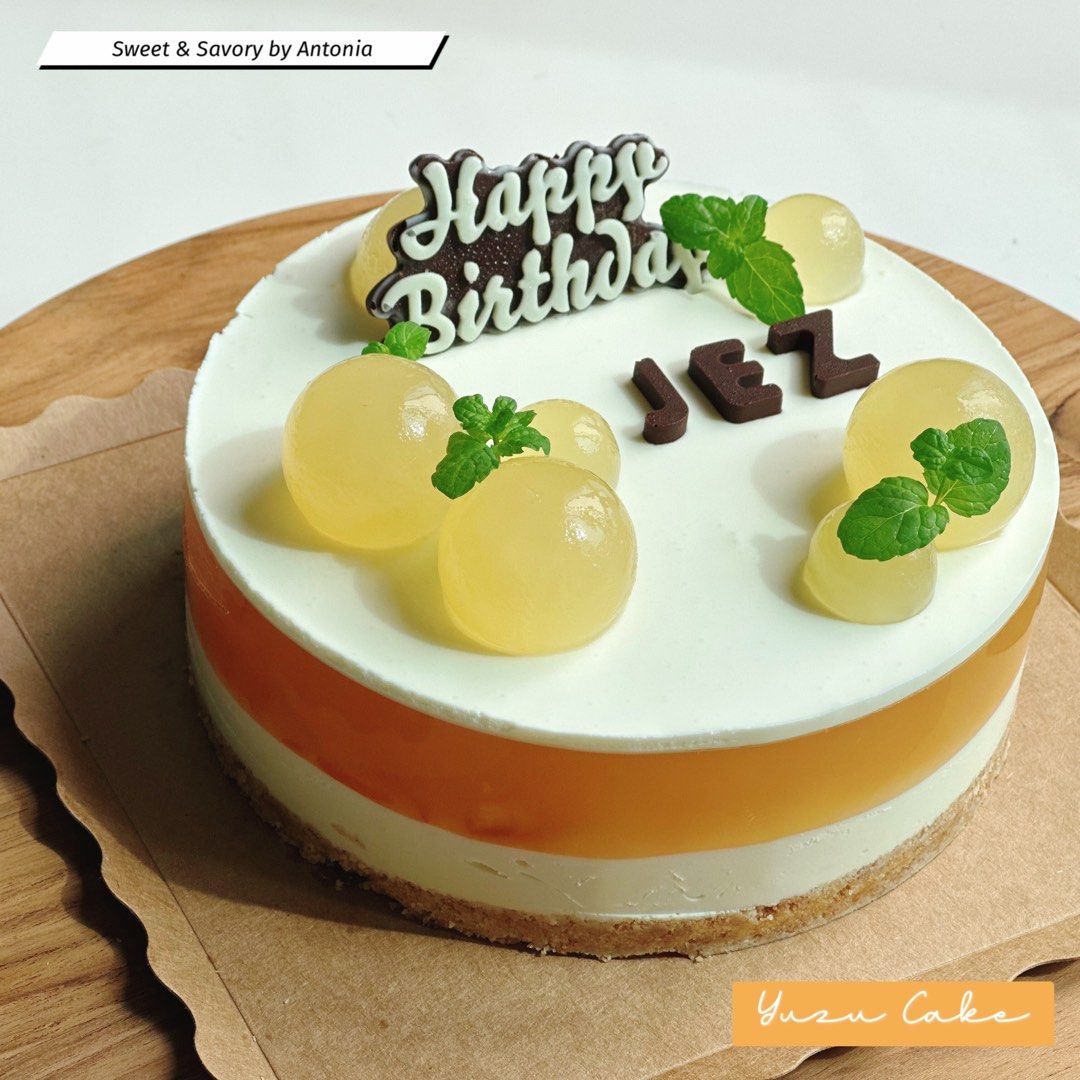 Yuzu Cake / Citron Cake / Pineapple Cake/ Peach Cake/ Jelly Cake ...