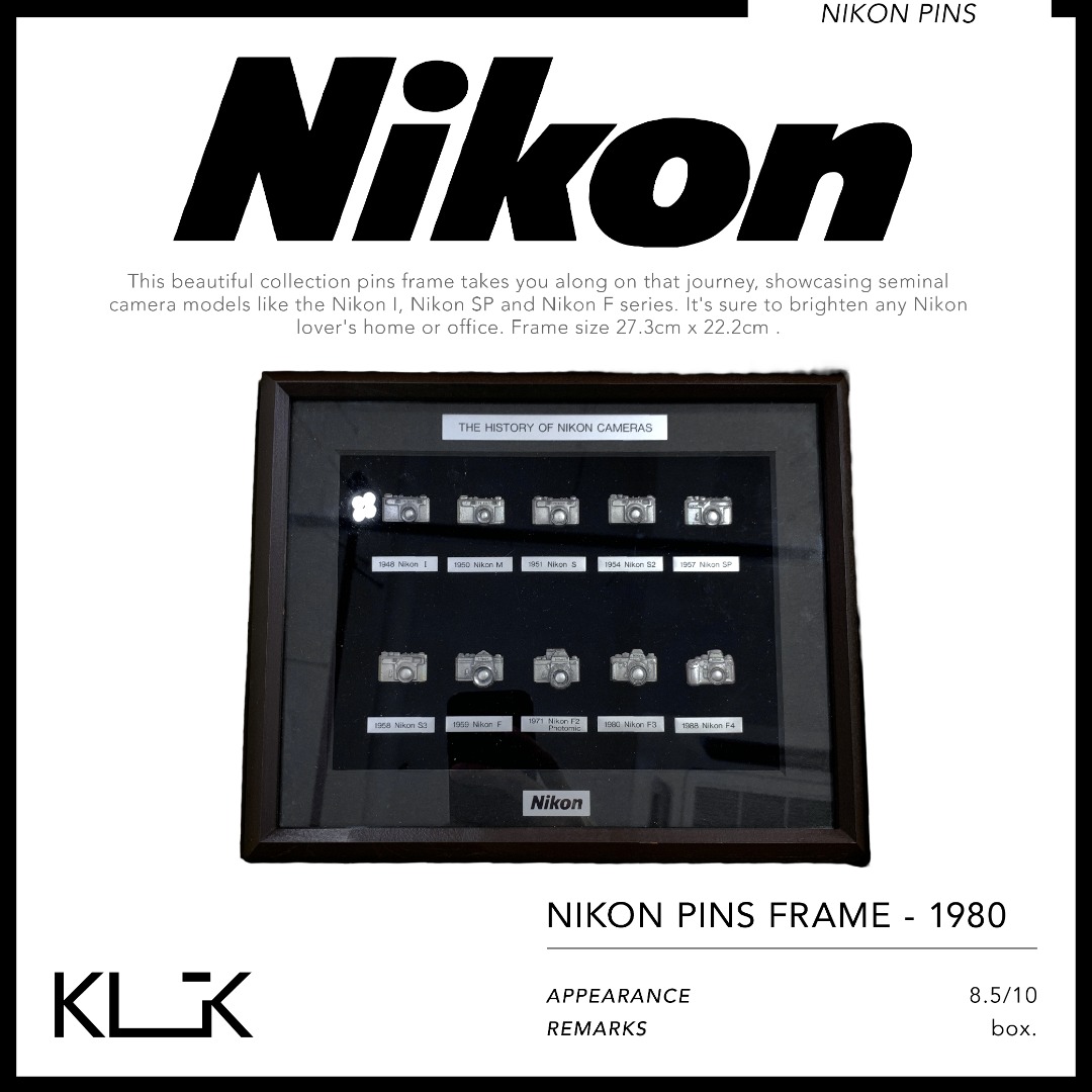 1980 Nikon Pins Frame, Furniture & Home Living, Home Decor, Frames ...