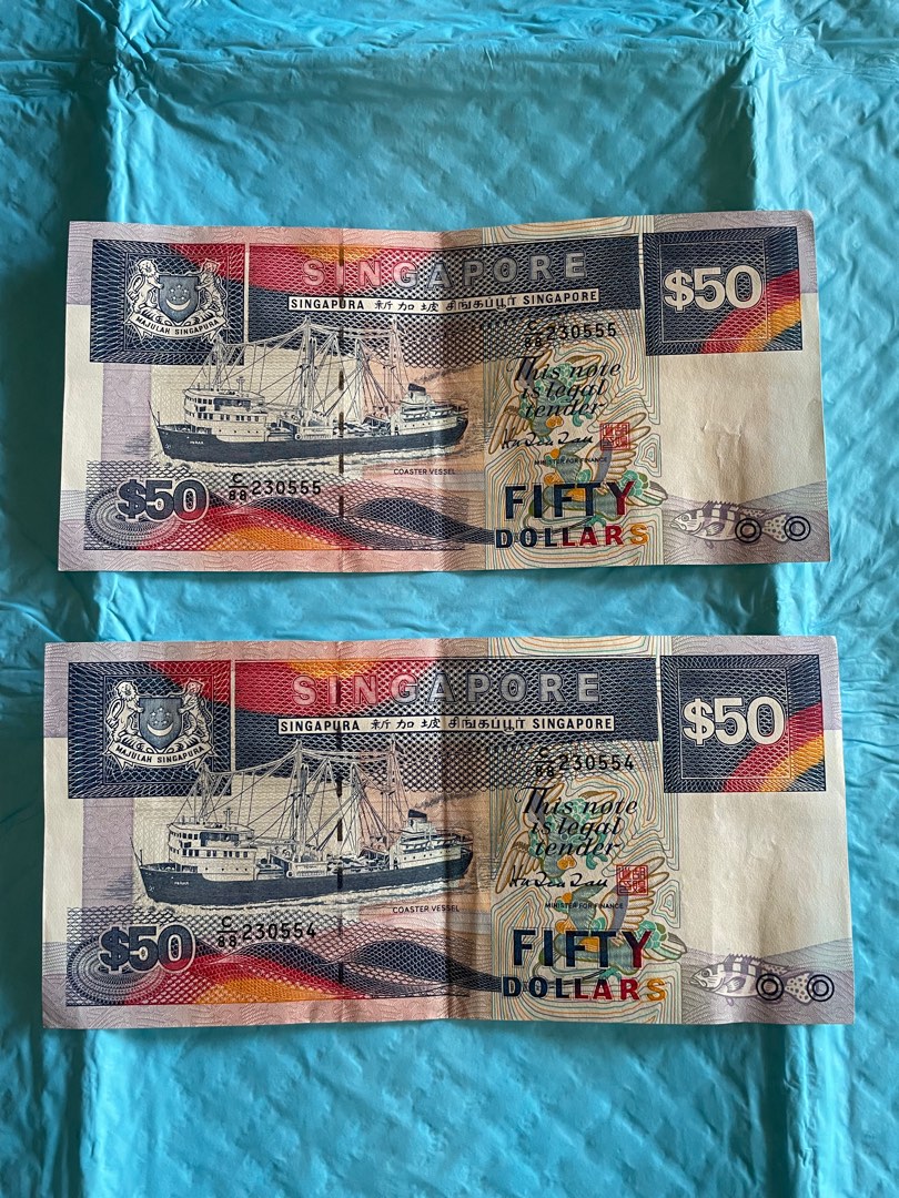 $50 Ship Series Notes (Light Blue Run), Hobbies & Toys, Memorabilia ...