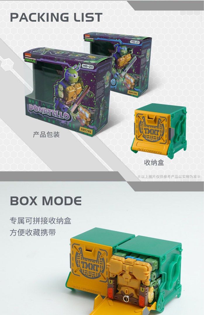 52toys Beastbox/Megabox TMNT Donatello MB-20, Hobbies & Toys, Toys ...