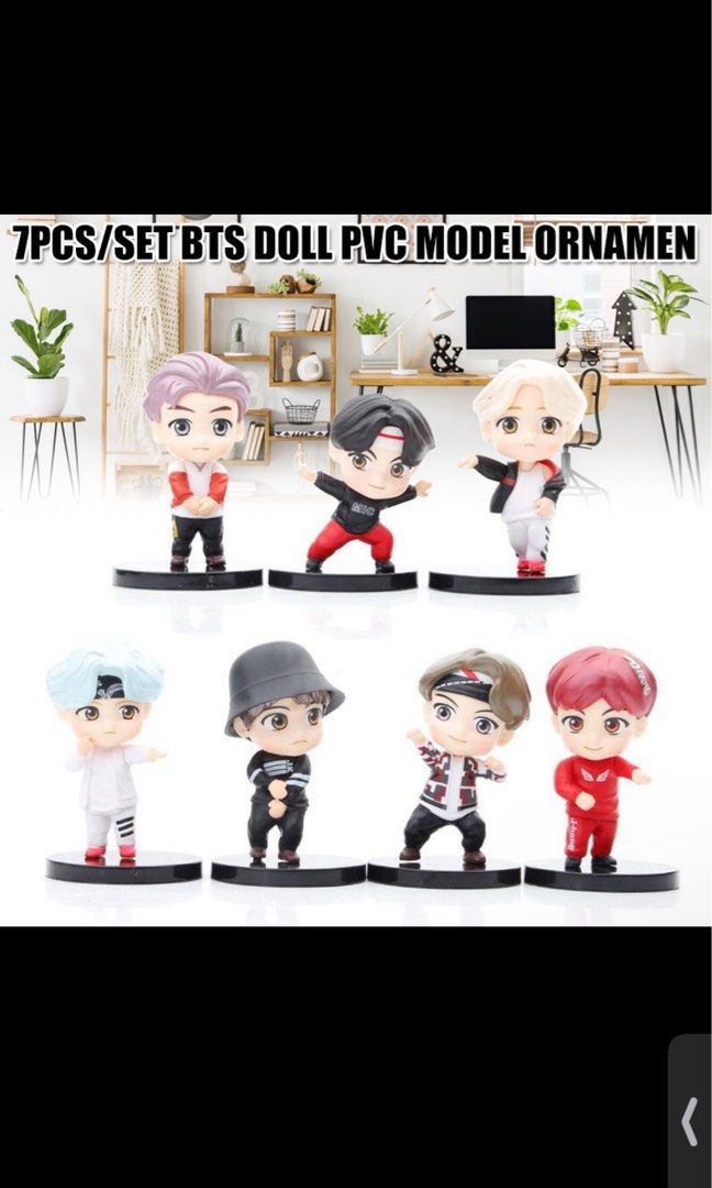 7Pcs/Set BTS Tiny TAN Mini Figure Bangtan Boys Groups BTS Anime ...